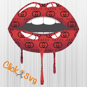 Lips Drip Gucci Pattern Svg - Download SVG Files for Cricut, Silhouette ...