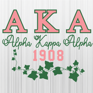Alpha Kappa Alpha 1908 Svg - Download SVG Files for Cricut, Silhouette ...