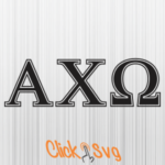 Alpha Chi Omega Black Greek Letter Svg - Download SVG Files for Cricut ...