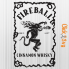 Fireball Cinnamon Whisky Svg | Fireball Cinnamon Whisky Png