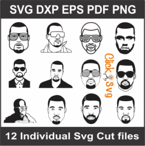 Kanye West Bundle Svg | Kanye West Pack Png
