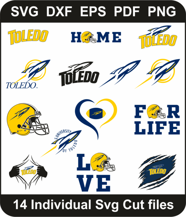 Toledo Rockets Bundle Svg | Toledo Rockets Bundle Png
